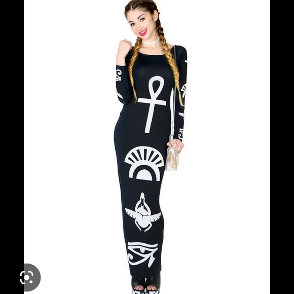 Killstar | Dresses | Goth Occult Symbols Maxi Dress By Killstar Size ...